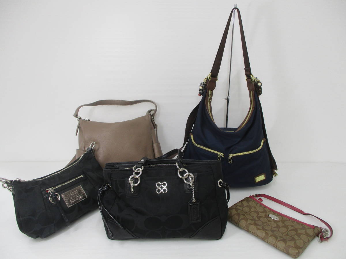 230791-049 COACH コーチ シグネチャー ハンドバッグ/ケスクル/バルコス バッグ おまとめ(ハンドバッグ)｜売買された ...