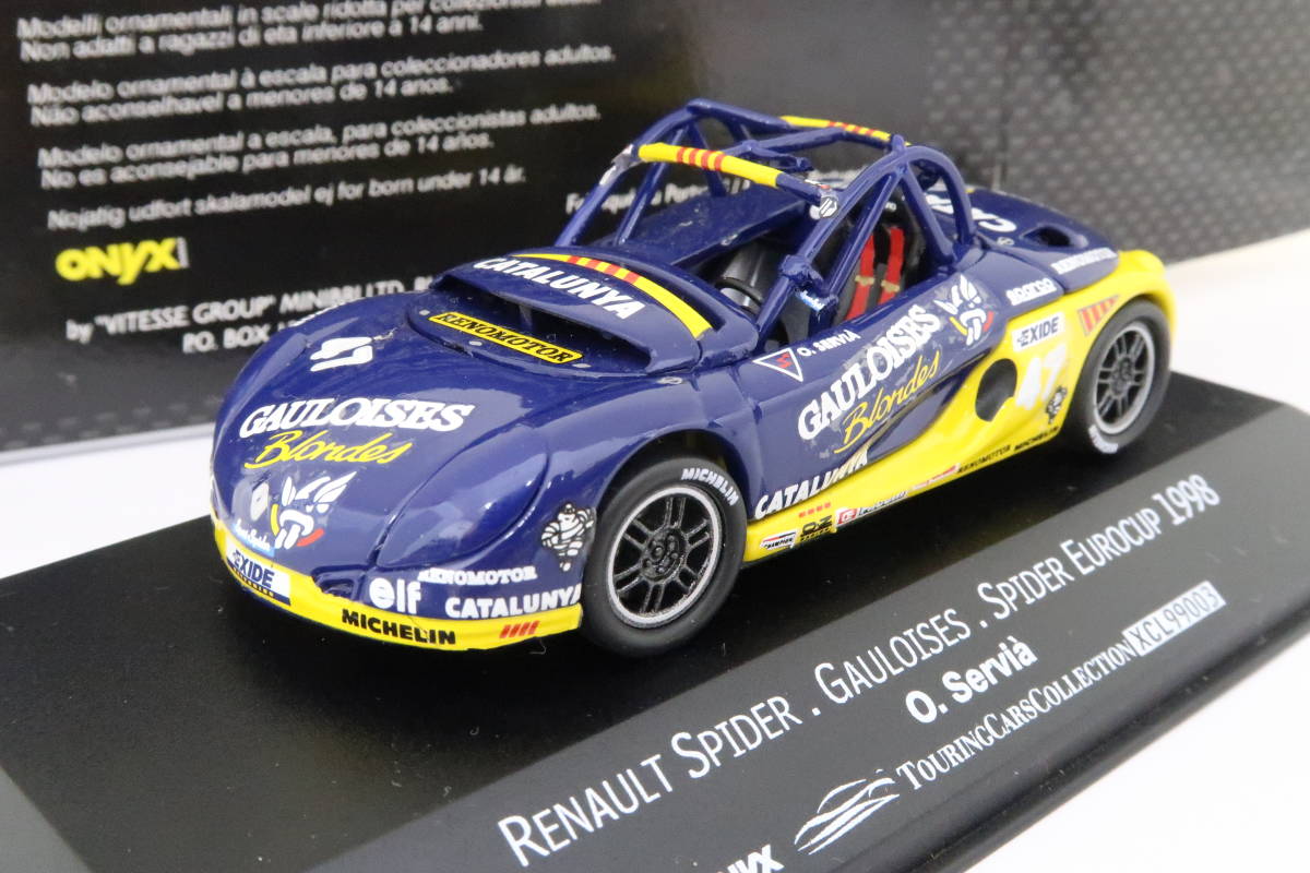 / ONYX XCL99003 RENAULT SPORT SPIDER CUP GAULOISES ルノースポール スピダー 箱付 1/43 ...
