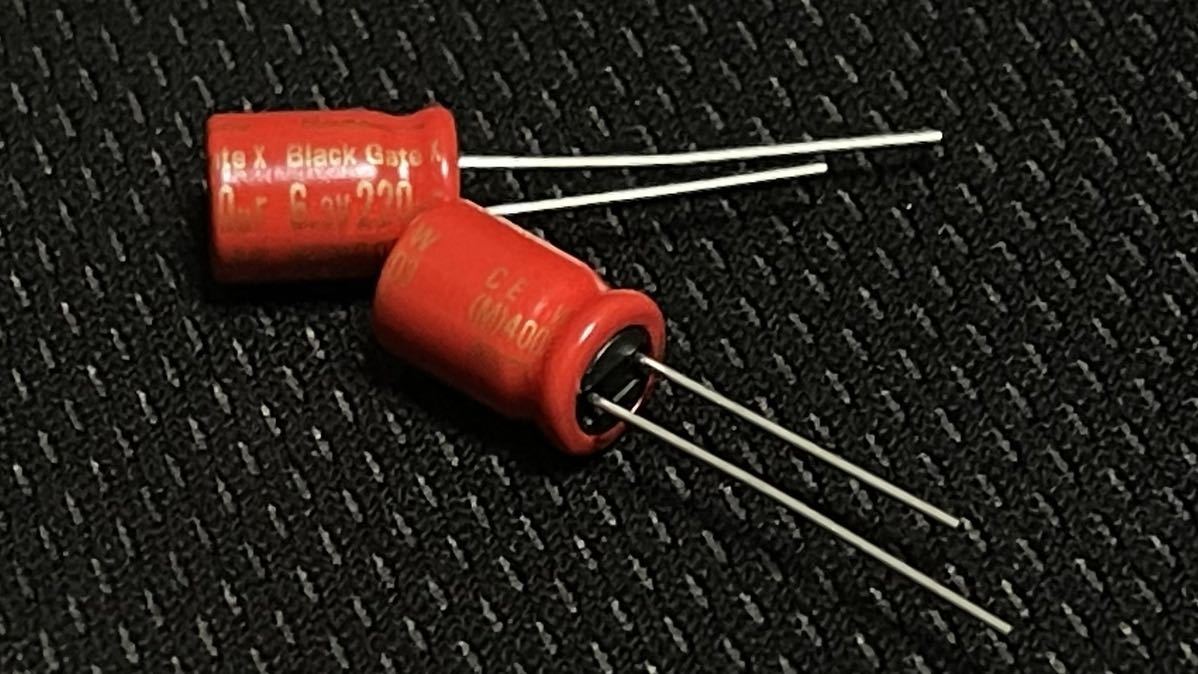 スポット出品 Rubycon Black Gate ルビコン ブラックゲート コンデンサー NX 220uF 6.3V 2個セット(コンデンサ ...