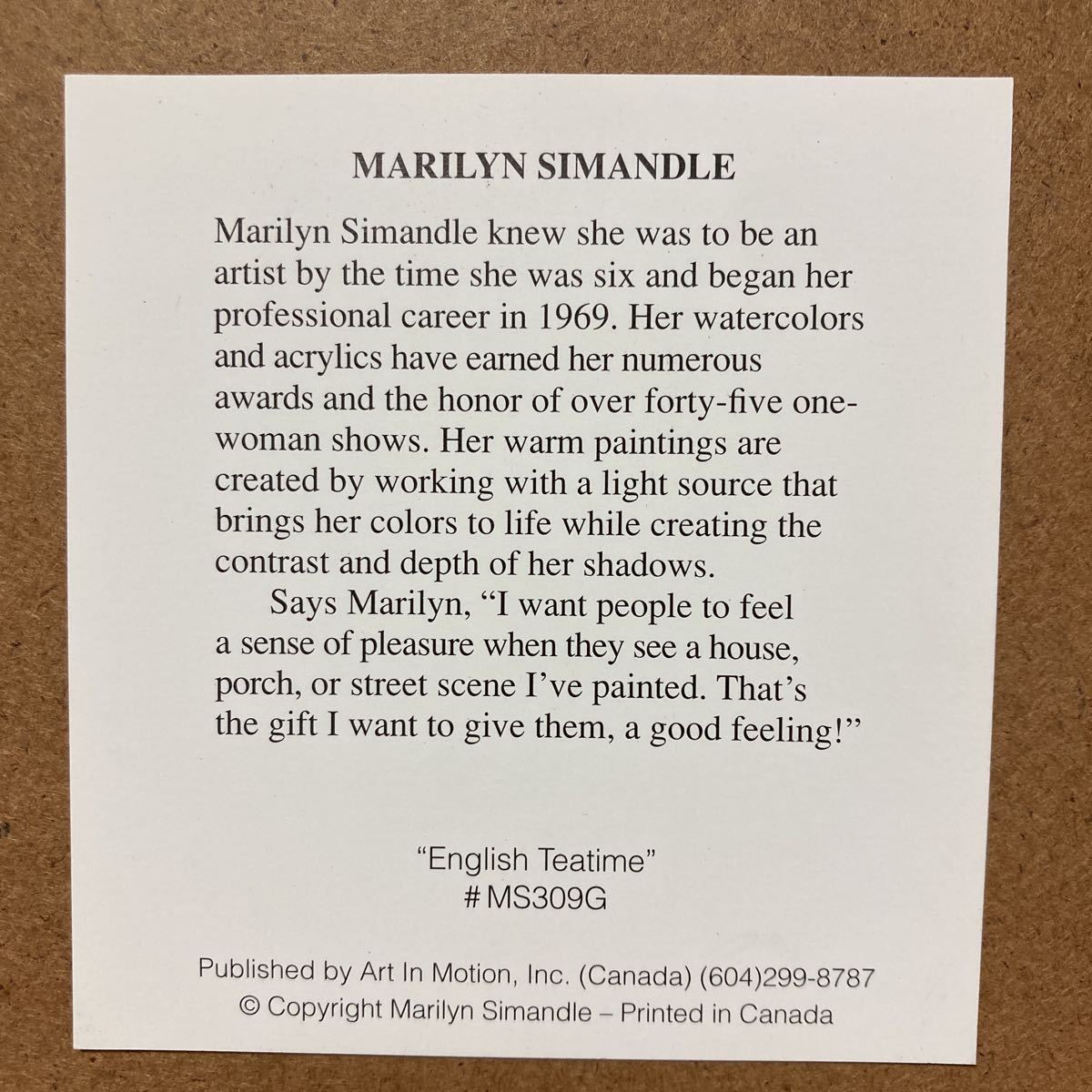Marilyn Simandleマリリン.シマンドル イングリッシュティータイム(その他)｜売買されたオークション情報、yahooの商品情報を ...