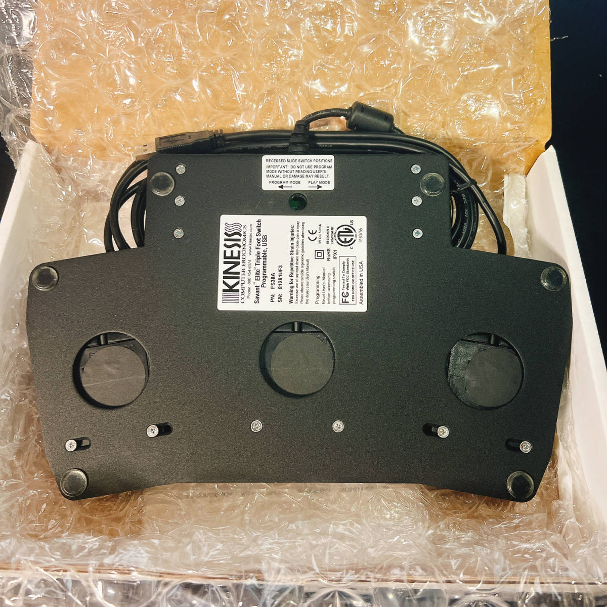 Savant Elite 3ペダル USBフットスイッチ KINESIS CORPORATION FS30A(その他)｜売買されたオークション ...