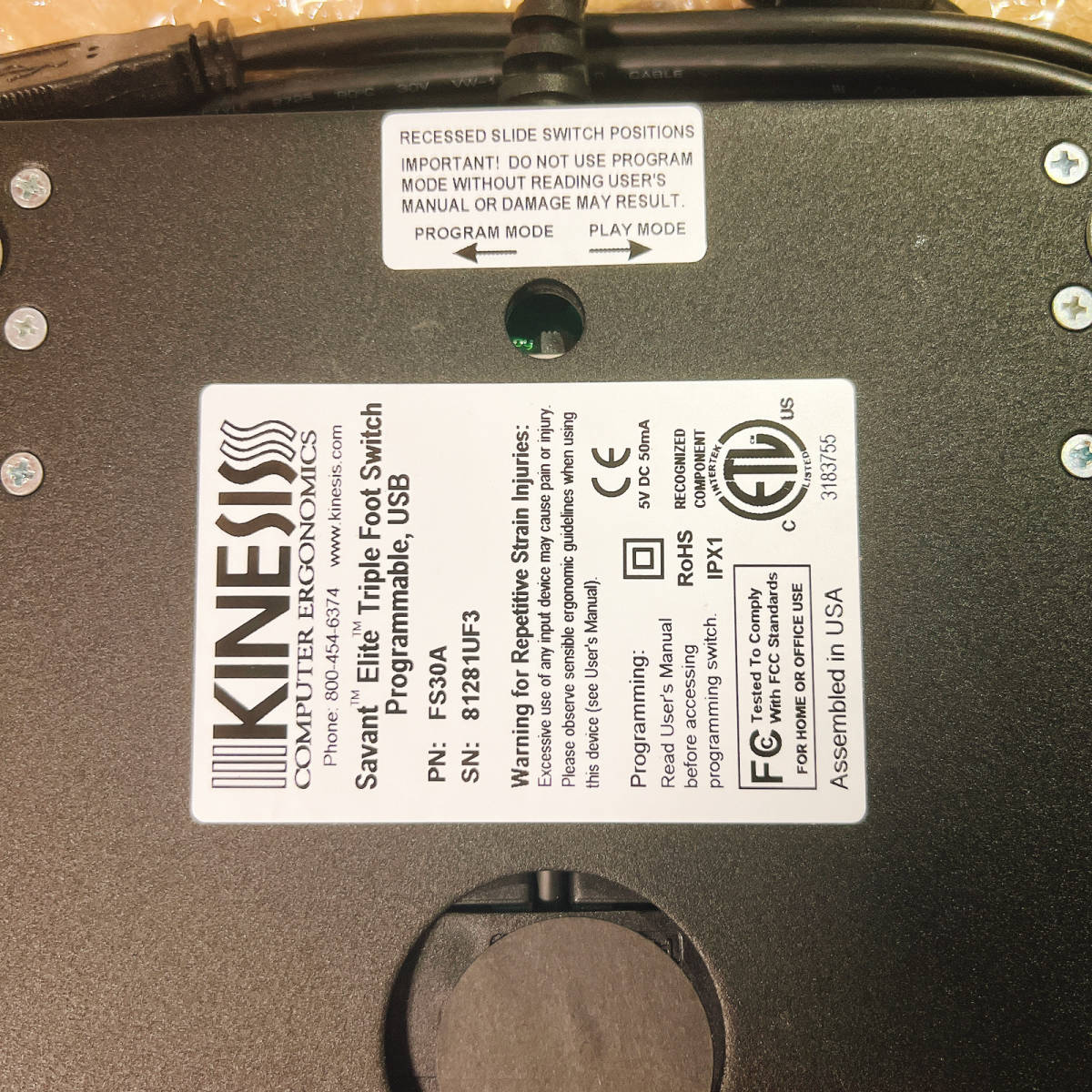 Savant Elite 3ペダル USBフットスイッチ KINESIS CORPORATION FS30A(その他)｜売買されたオークション ...