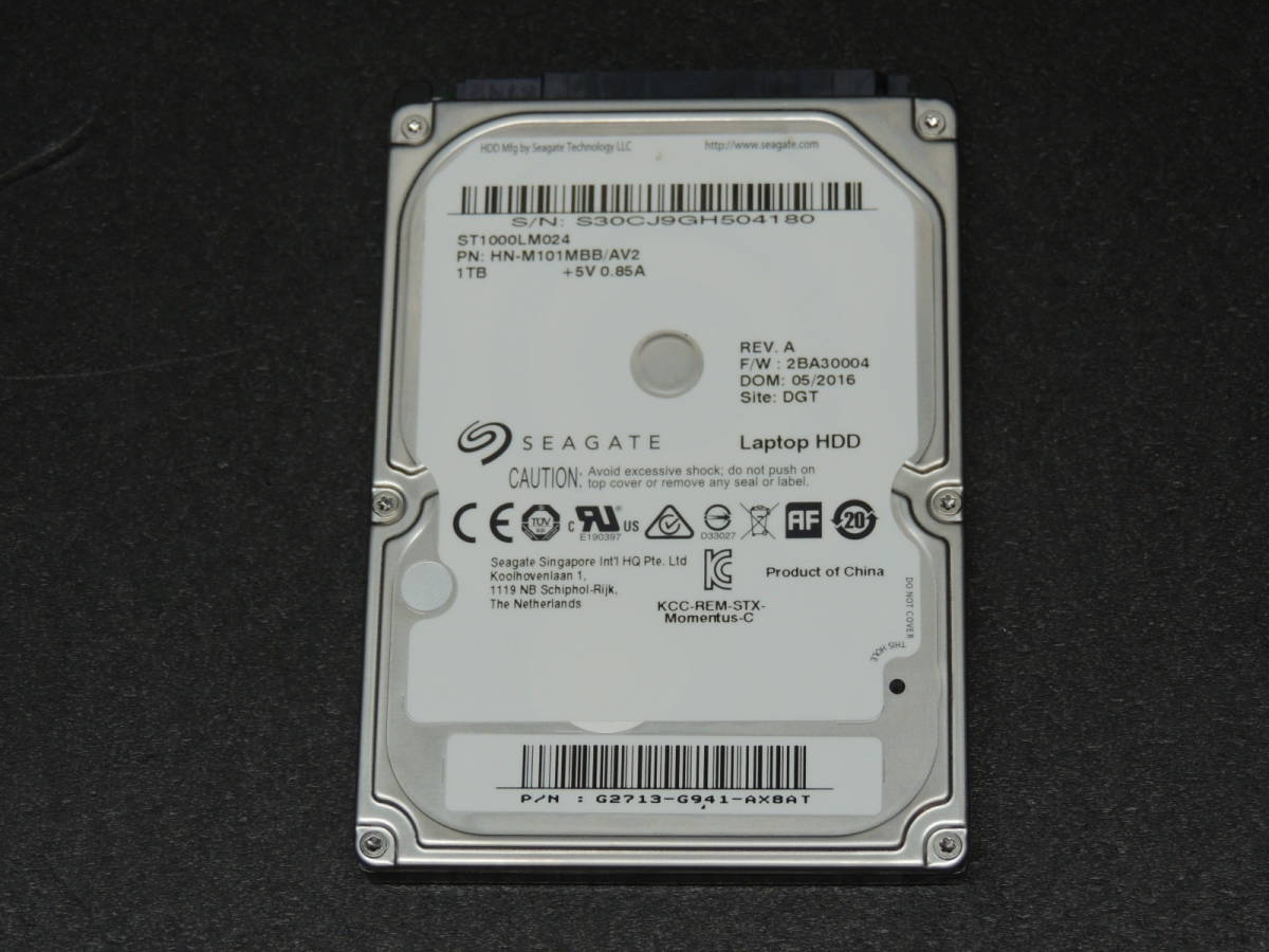 検品済み/使用92時間 Seagate HDD 1TB ST1000LM024 管理:W-19(500GB～)｜売買されたオークション情報 ...
