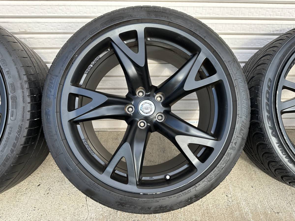 日産 フェアレディZ 純正 Z34 Z33 RAYS FORGED 鍛造 ホイール 19インチ 9J+47 10J+30 5穴 114.3 ...