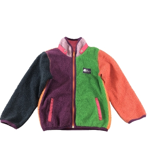 THE GOTHAM WEAR キッズ 男の子 長袖 リバーシブル ボア ジップアップ ジャケット ピンク オレンジ 紫 緑 130 送料 ...