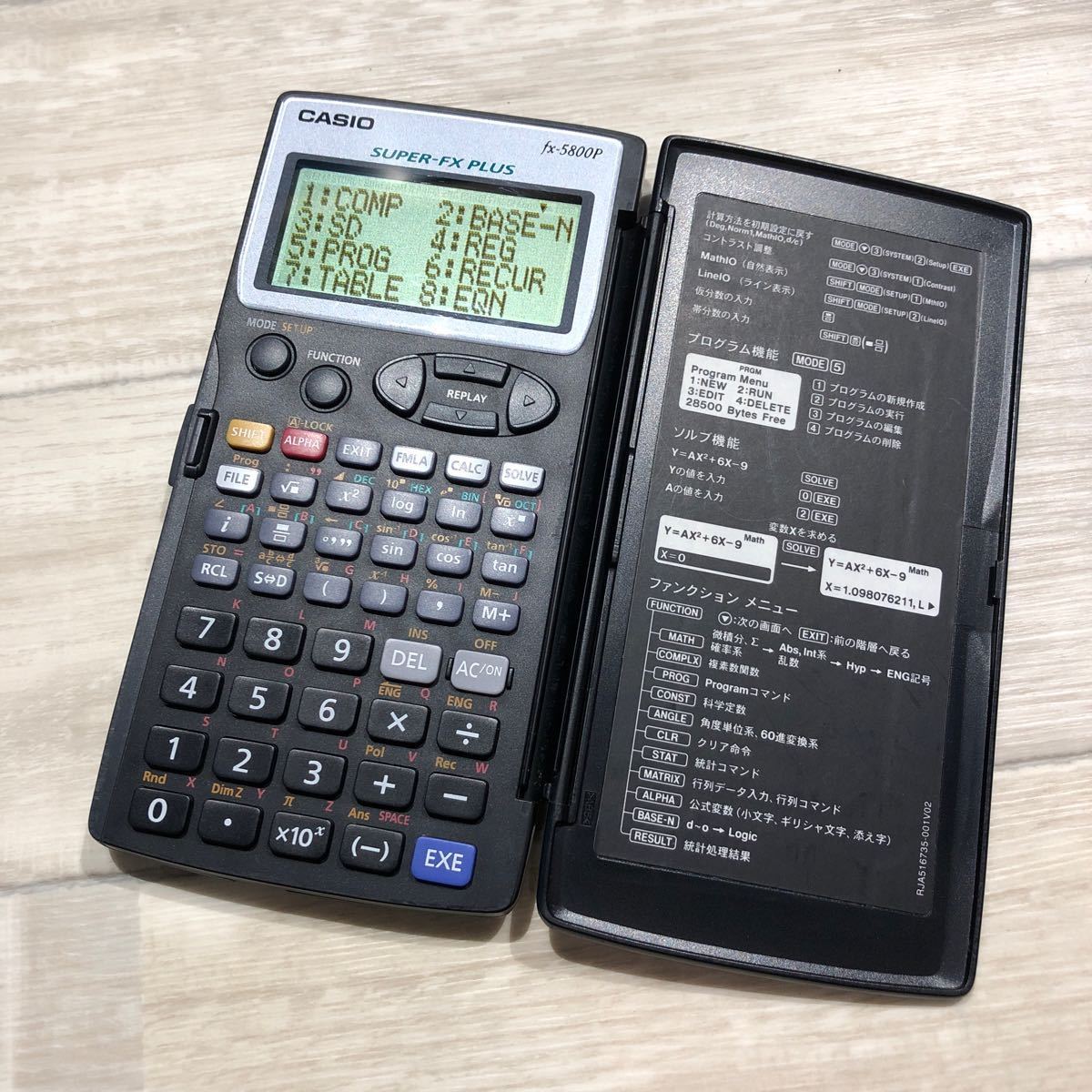 CASIO カシオ fx-5800P SUPER-FX PLUS 関数電卓 通電OK 現状品(カシオ)｜売買されたオークション情報、yahoo ...