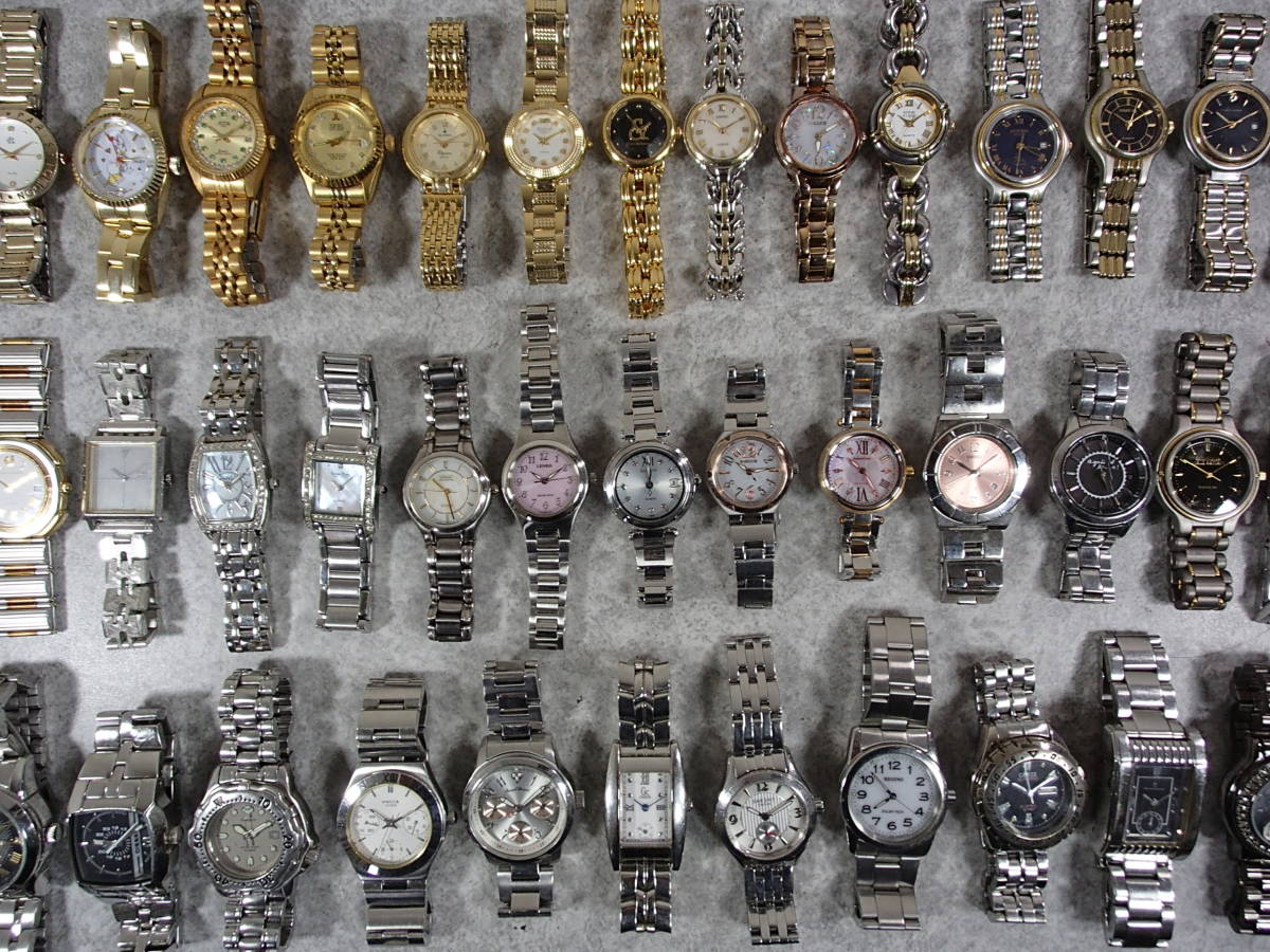 レディース腕時計 大量100点 4kgセット まとめ SEIKO/CITIZEN/DIESEL/COACH/GUESS/agnis.b/YSL/TRUSSARDI/Roberta di ...