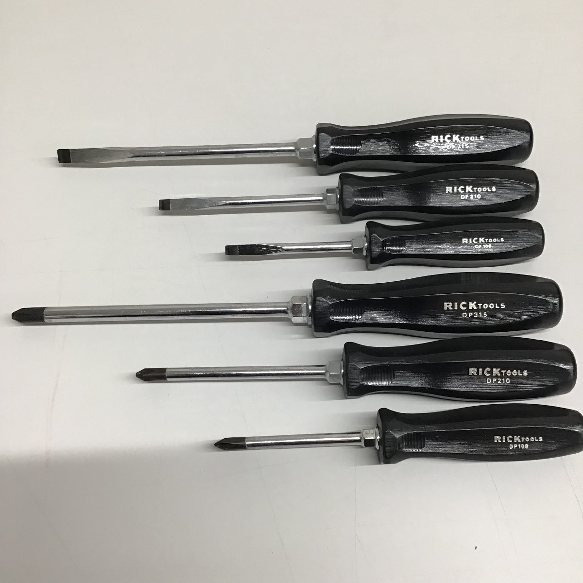 品 RICK TOOLS プラスドライバー3本セット DP315/DP210/DP108 マイナスドライバー3本セット DF315/DF210 ...