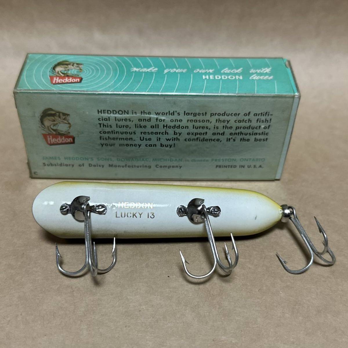 箱付き首割れ書き目 old heddon lucky13 オールド ヘドン ラッキー13 / zara chugger spook fenwickフェンウィック abuアブ2500C 5000 ...