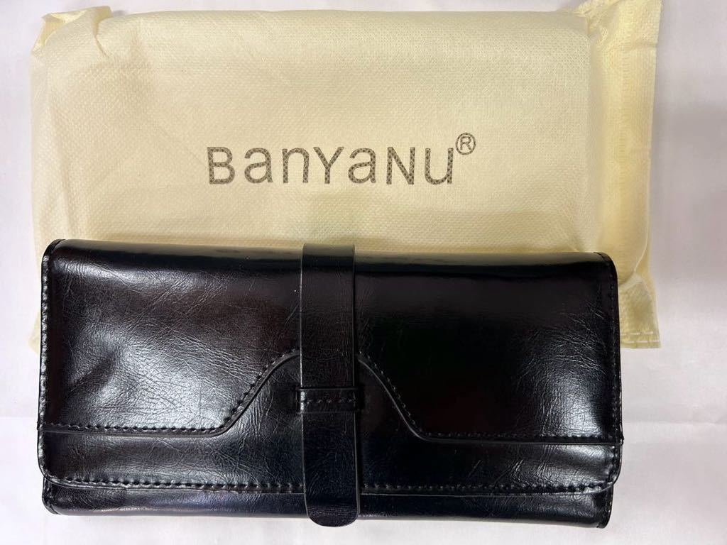 BANYANU財布 レザー 黒 ブラック(長財布（小銭入れあり）)｜売買されたオークション情報、yahooの商品情報をアーカイブ公開 ...