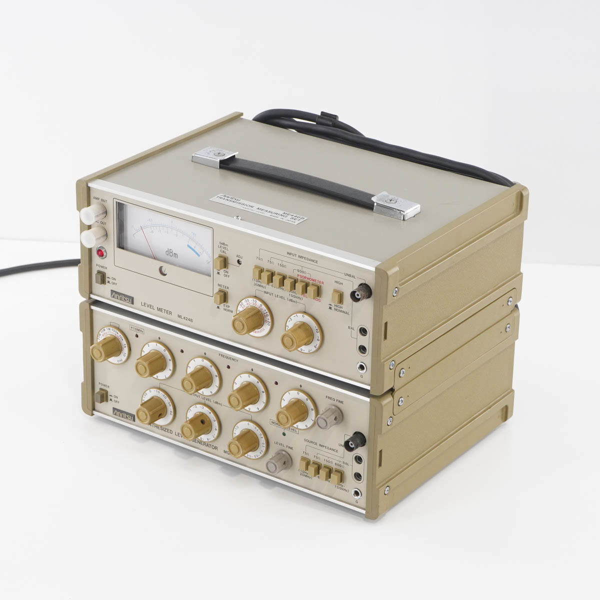 DW 8日保証 セット ML424B MG442A Anritsu LEVEL METER SYNTHESIZED LEVEL ...