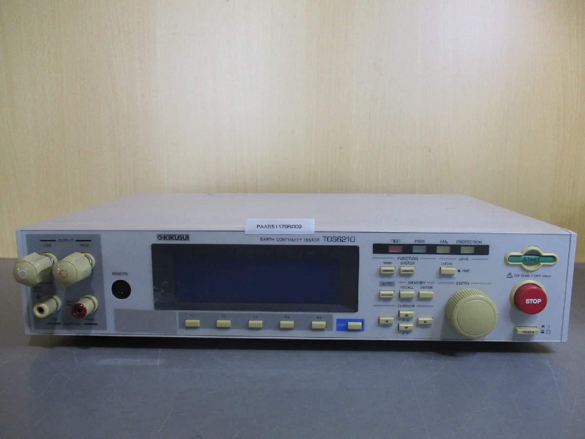 KIKUSUI EARTH CONTINUITY TESTER TOS6210 アース導通試験器 ＜通電OK＞ PAAR51129B009 ...
