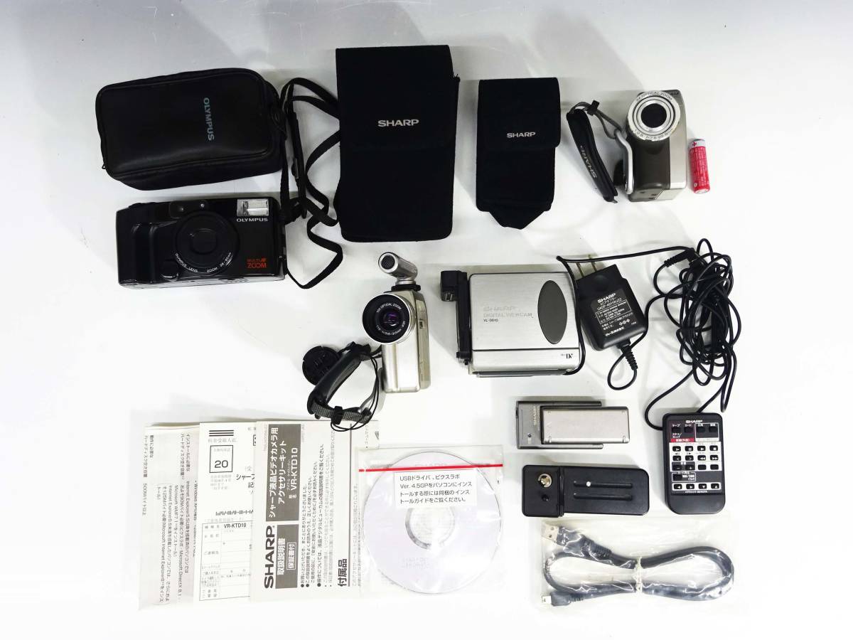 TH 動作未確認 コンパクトカメラ OLYMPUS IZM200 オリンパス SHARP シャープ デジタルビデオカメラ VL-DD10 ...