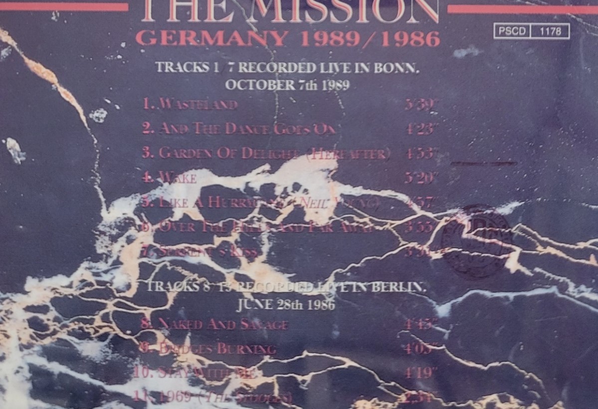 THE MISSION UK LIVE CD2枚 EVER AFTER LIVE 1999 RESURRECTION TOUR GERMANY 1989 1986 ライヴ ザ ミッション ...