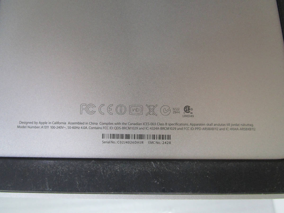 AppleiMac Mid 2011 ① 21.5インチ ModelNumber:A1311 Core i5 2.5GHz/メモリ8GB ...
