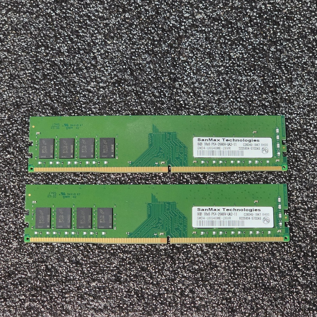 SanMax DDR4-2666MHz 16GB 8GB×2枚キット SMD4-U8G48ME-26VR み デスクトップ用 PCメモリ(その ...