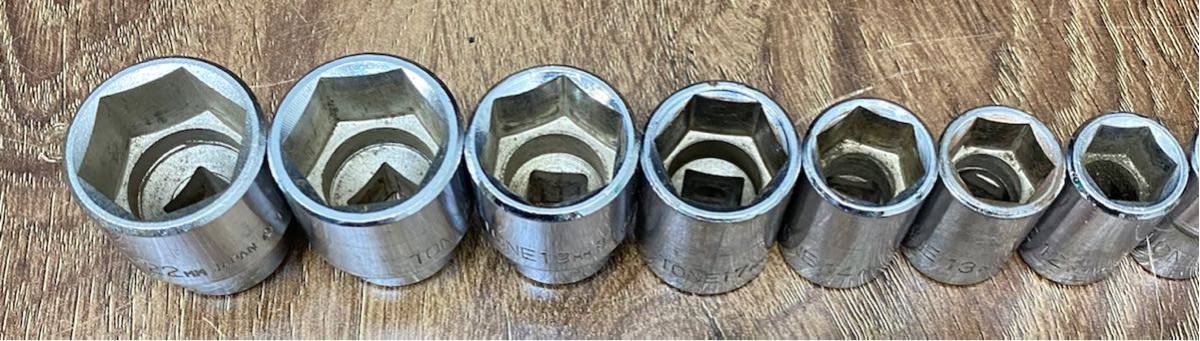 17点 TONE トネ ソケットレンチセット 差込角 9.5mm 3/8インチ ハンドツール 手工具 1560MS 品 兵庫県姫路市発 A5 ...