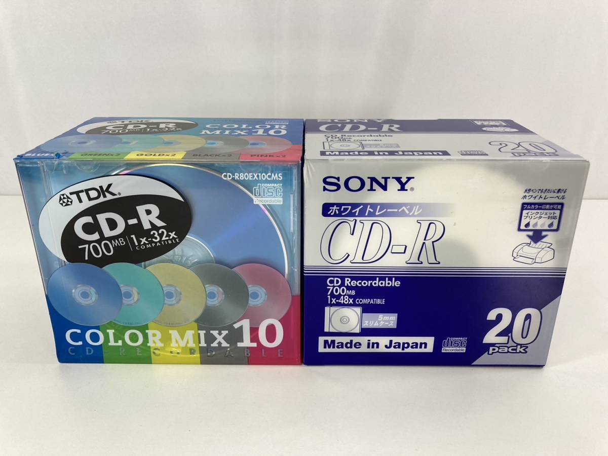 日本製CD-R 30枚分 まとめ売り / SONY データ用CD-R 700MB 20枚 / TDK CD-R 700MB 10枚(CD-R ...