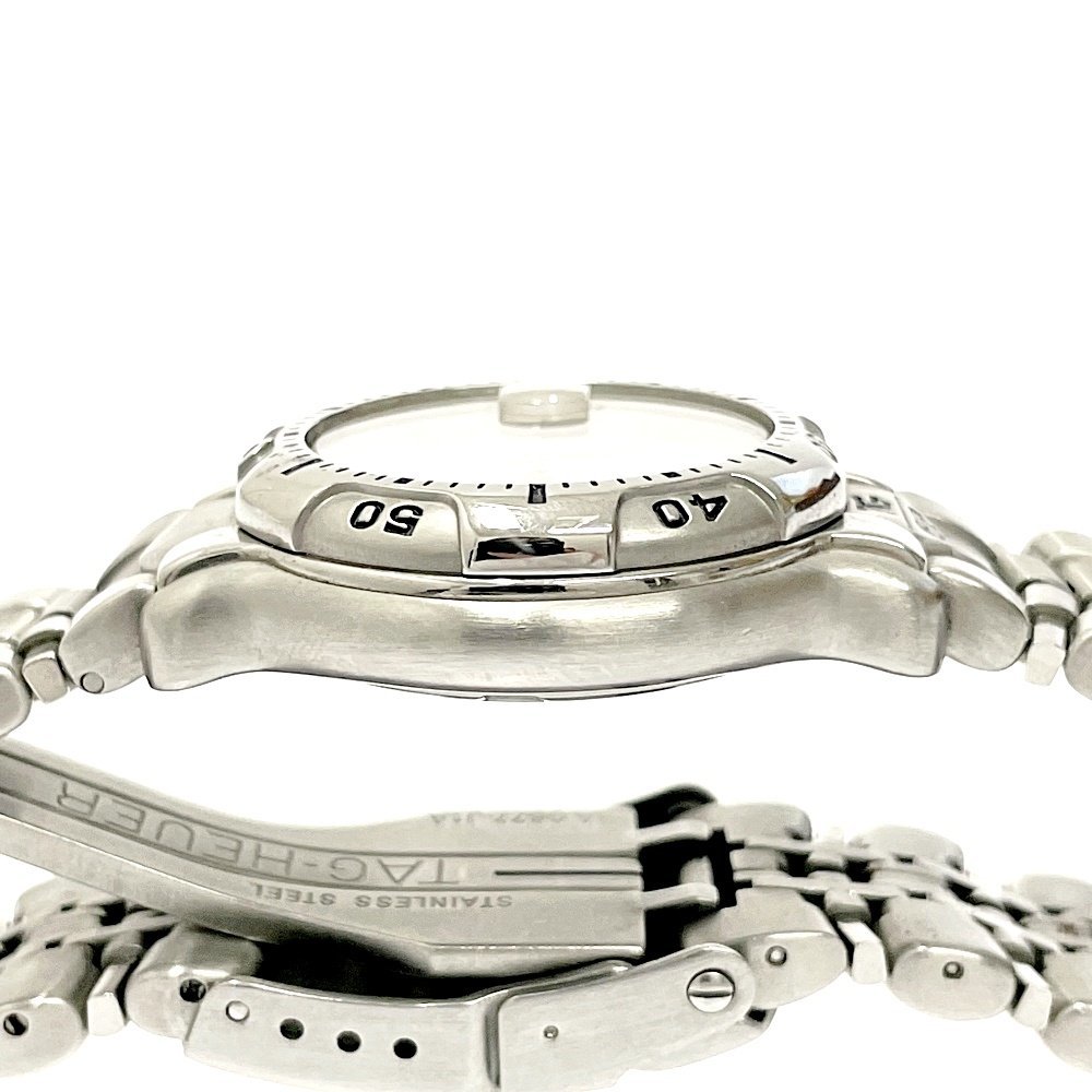 1円スタート TAG HEUER タグホイヤー WH1311-K1 プロフェッショナル SS ホワイト文字盤 クオーツ レディース腕時計 ...