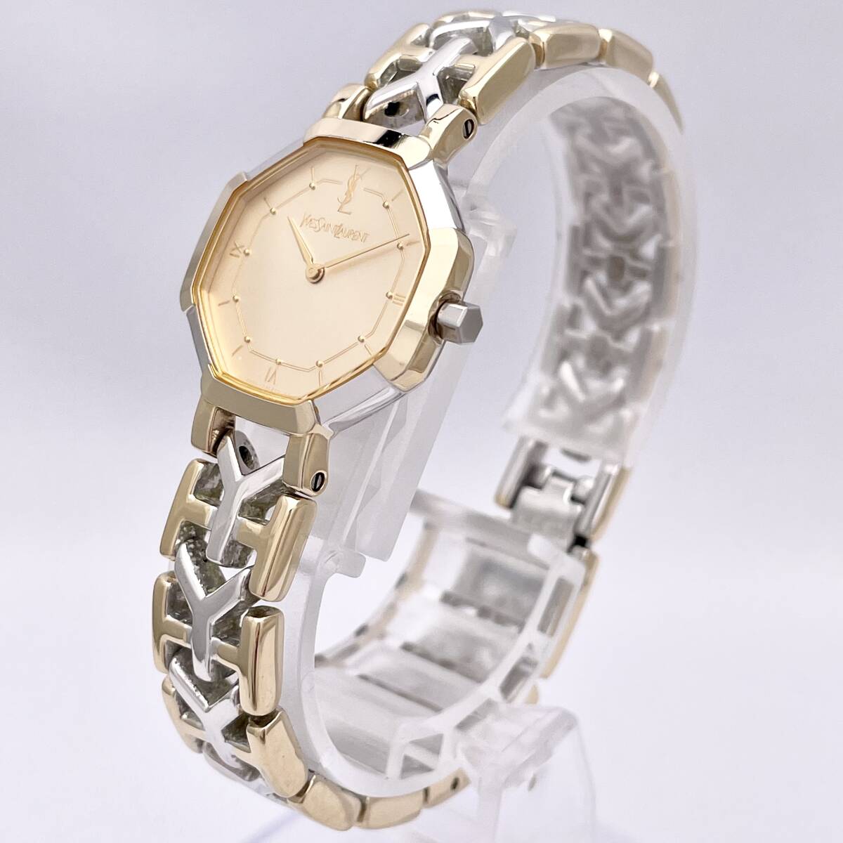 YSL イヴ サンローラン Yves Saint Laurent 腕時計 ウォッチ クォーツ quartz 銀 シルバー 金 ゴールド P14(イヴ・サンローラン)｜売買されたオークション情報 ...