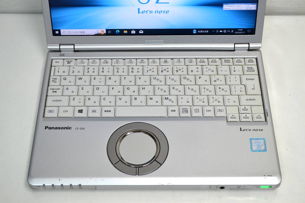 SIMフリー Panasonic Let's note CF-SZ6 CF-SZ6Z16VS Core i7-7600U メモリー16G SSD512G 12.1インチ液晶 Webカメラ ...