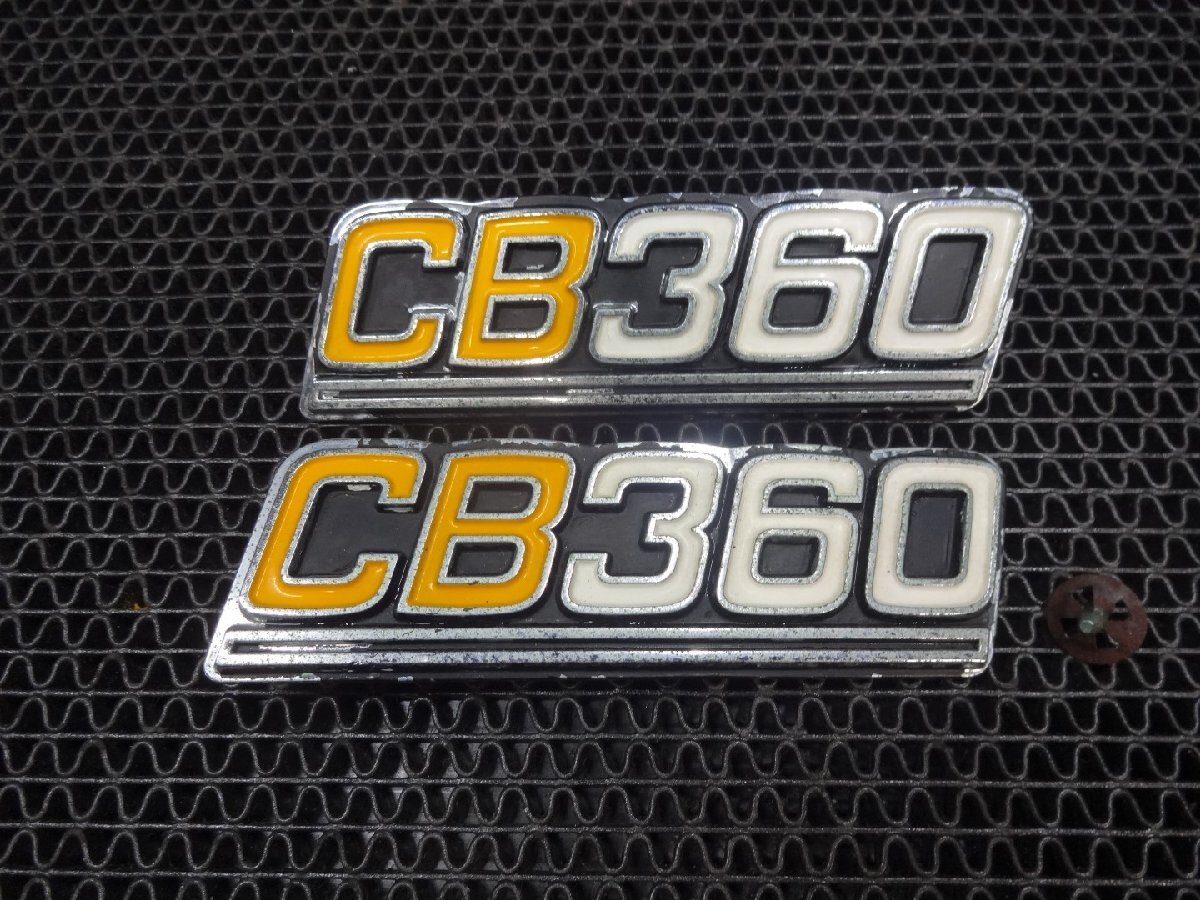 ホンダ CB360T サイドカバーエンブレム左右 上原ネーム 6速 エンジン実動 動画あり 旧車絶版 CB250T CJ360 当時オリジナル ...