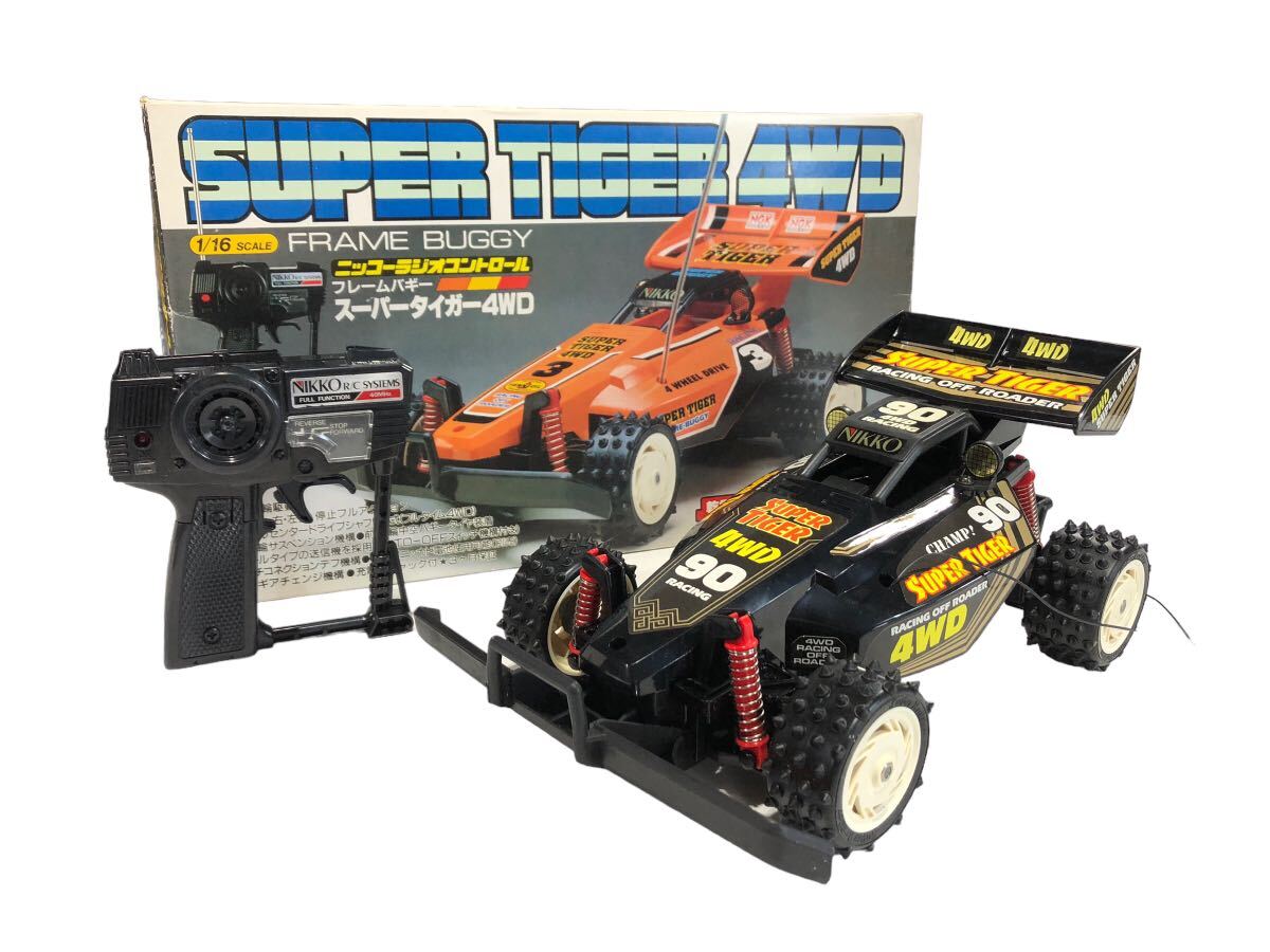 Nikko Super Tiger 4WD フレームバギー FRAME BUGGY 1/16 スケール スーパータイガー ニッコー 黒ボディ ...