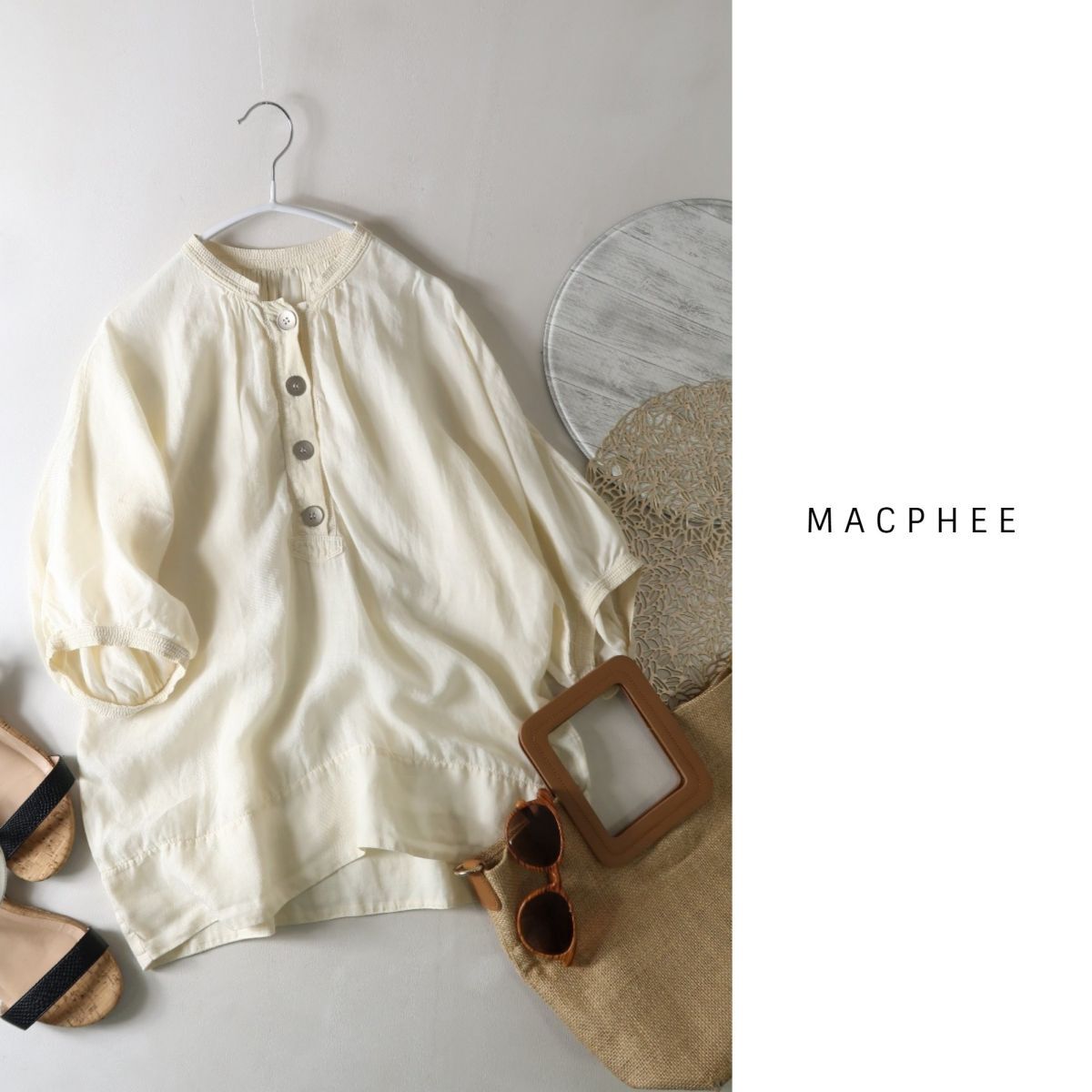 トゥモローランド/マカフィー MACPHEE 洗える 麻100％ バックシャーリング ブラウス 38サイズ A-O 2921(その他)｜売買されたオークション情報、yahooの商品情報を ...