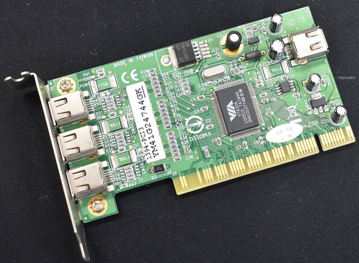 アイ オー データ 1394-PCI3 6pin 外部x2 内部x1 FireWire400 IEEE1394 DV 増設カード PCI PC ...