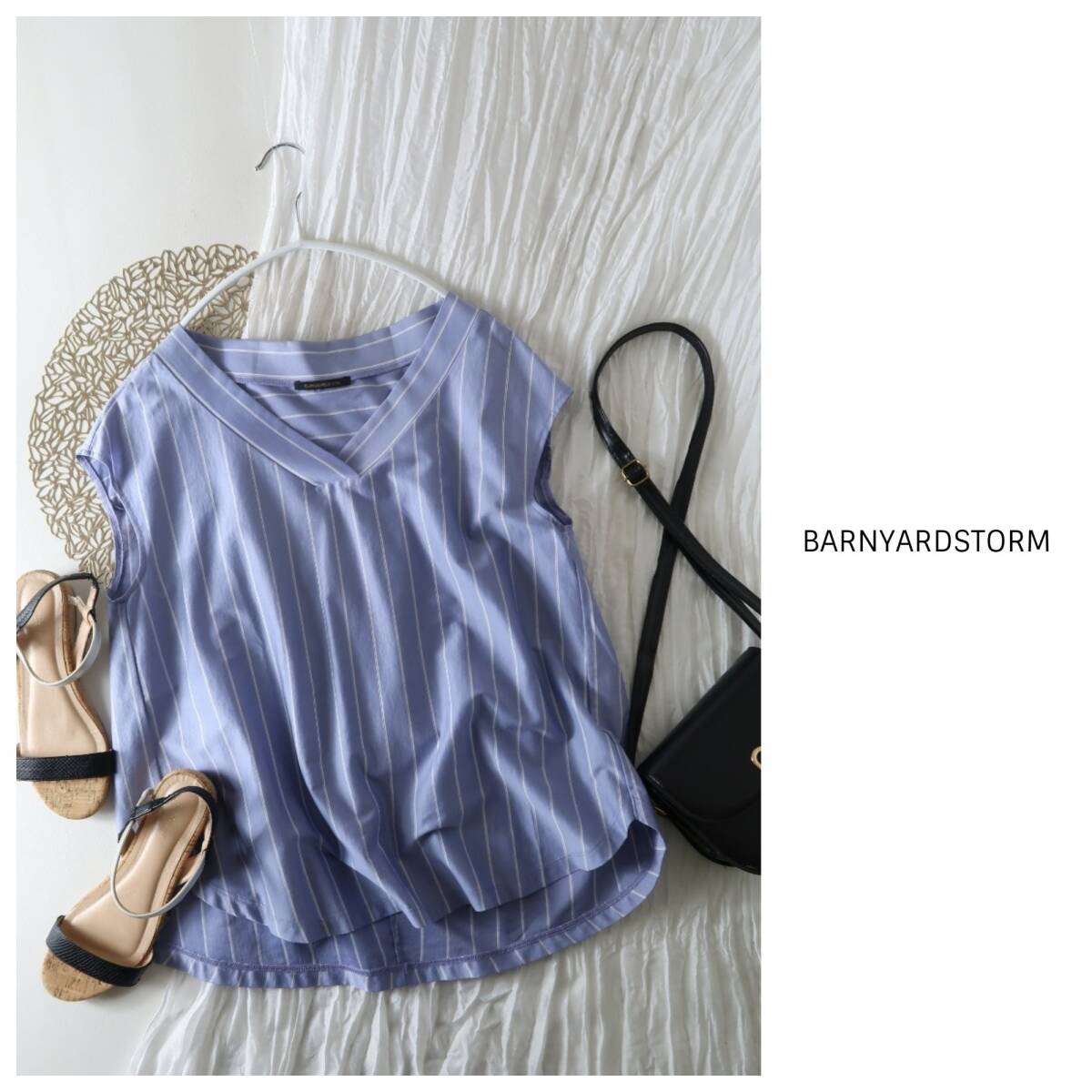 バンヤードストーム BARNYARDSTORM 洗える 綿100% ストライプ柄 Vネックフレンチカットソー フリーサイズ 日本製 A-O 2622(その他)｜売買されたオークション情報 ...