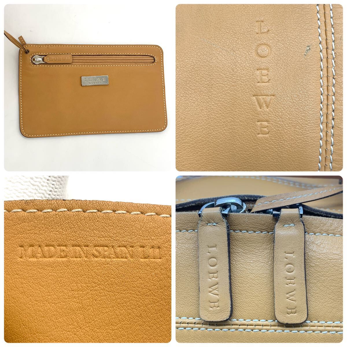 A4 LOEWE ロエベ ポーチ付き ハンドバッグ ミニボストン バッグ レザー ビジネス ブリーフケース 型押し SV金具 メンズ レディース(ハンドバッグ)｜売買されたオークション情報 ...