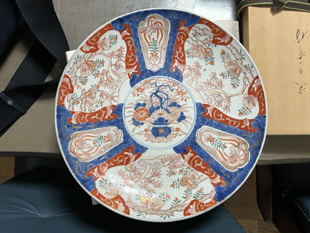 古伊万里 色絵 錦手鳳凰花籠文大皿 32cm アンティーク 飾皿 535(染付)｜売買されたオークション情報、yahooの商品情報をアーカイブ公開 - オークファン（aucfan.com）