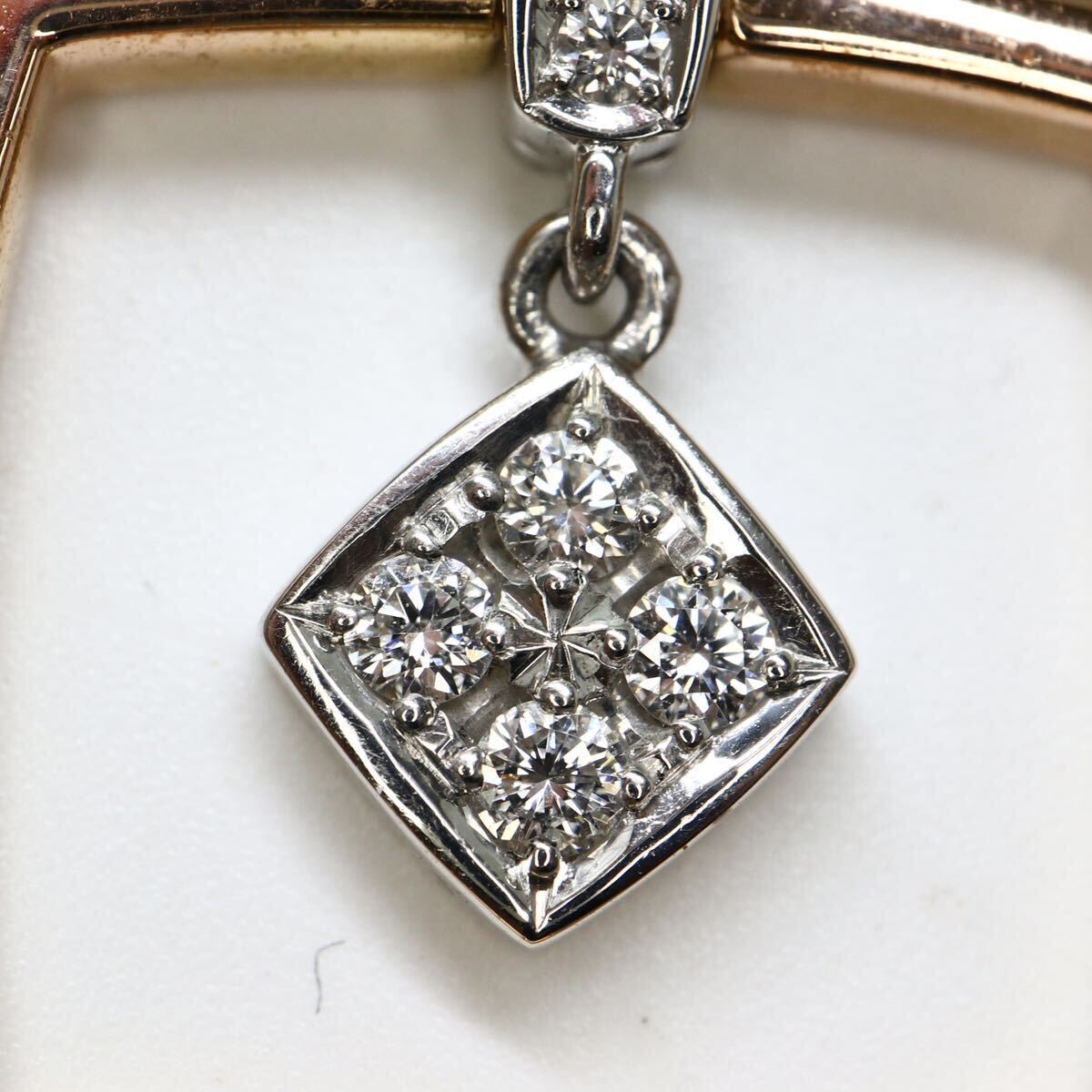 豪華 TASAKI 田崎真珠 K18/Pt900 天然ダイヤモンドペンダントトップ U 11.4g 0.19ct diamond pendant jewelry ジュエリー FA1/FA2 ...