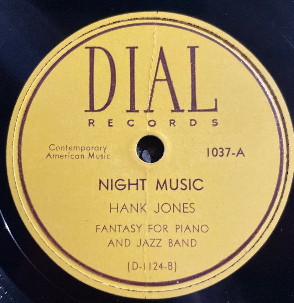 DIAL Records. HANK JONES / NIGHT MUSIC JEAN GERMAIN / THE CHASE SP盤/78 ...