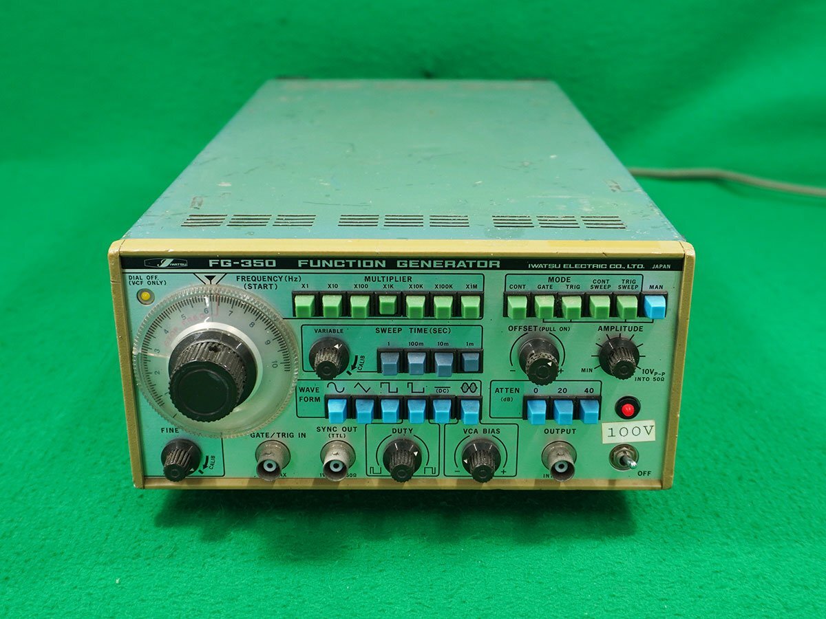 岩崎通信機 ファンクションジェンレータ FG-350 FUNCTION GENERATOR IWATSU(電気計測器)｜売買されたオークション ...