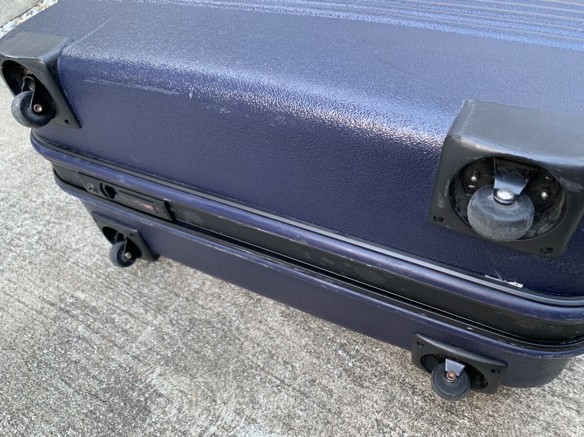 トマックス Tomax 大きめスーツケース 鍵付×2 ネイビー キャリーケース 旅行用 キャリケース ビジネストラベルバック PVC トランク ...