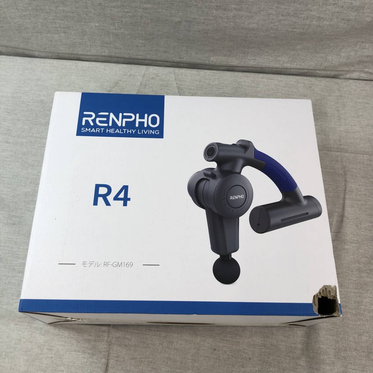 ハンディガン RENPHO R4 レンフォ 筋膜リリースガン 背中セルフケア可能 90度回転可能 4段階強力振動 6種類のヘッド付(マッサージ ...