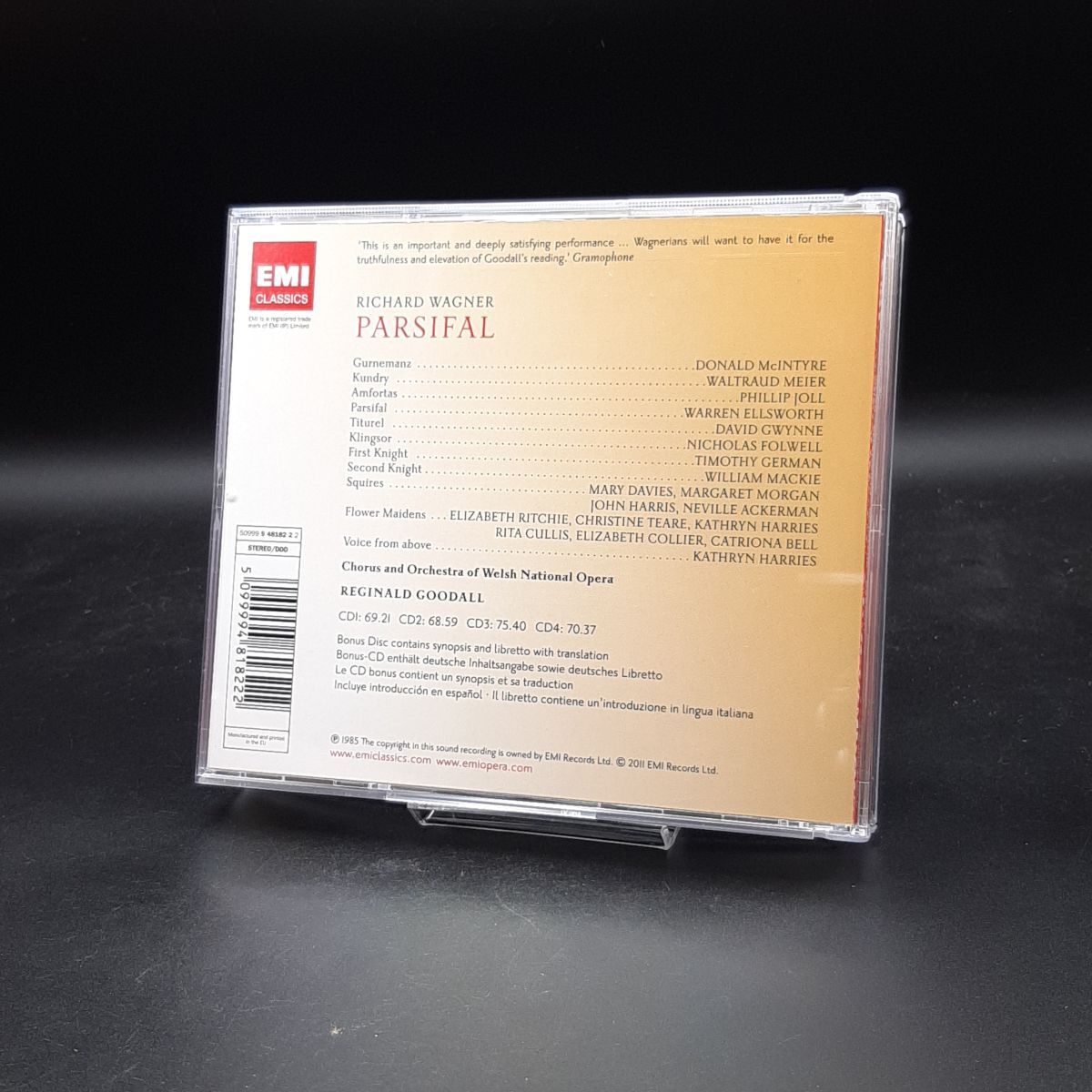 SA13 Parsifal : Goodall / Welsh National Opera Mcintyre W.Weier Joll etc 1984 Stereo 4CD +CD-ROM ...