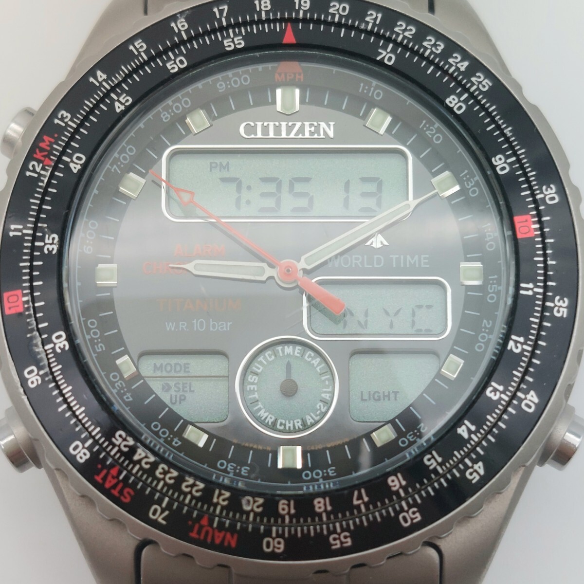 2065 CITIZEN シチズン PROMASTER プロマスター 腕時計 C420-Q00010 TA クォーツ アナデジ チタン ...