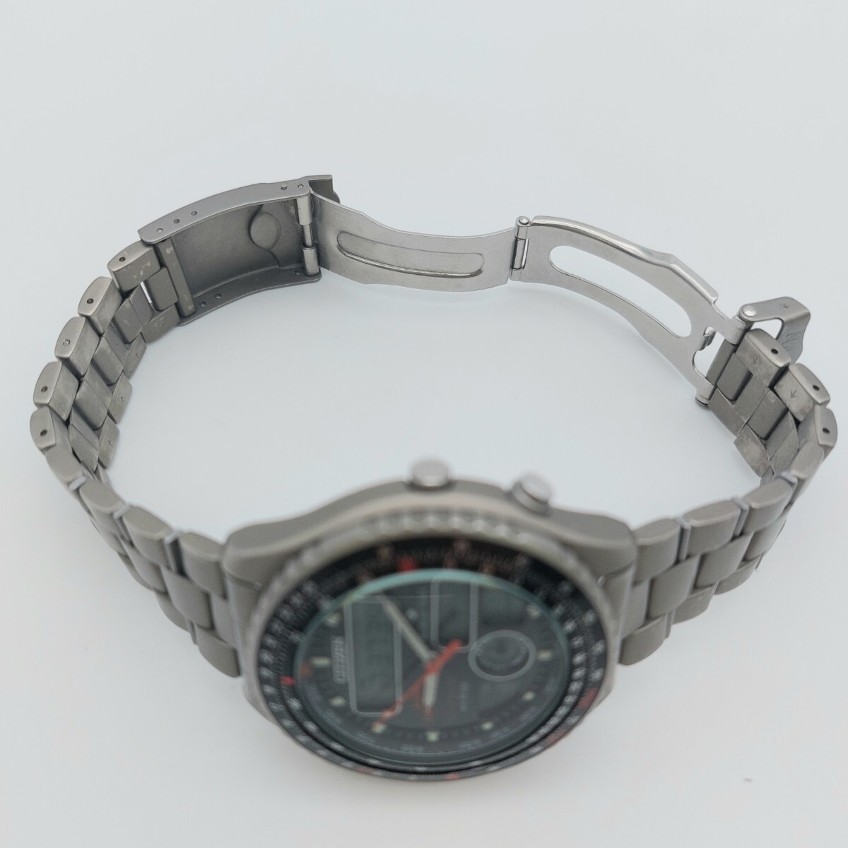 2065 CITIZEN シチズン PROMASTER プロマスター 腕時計 C420-Q00010 TA クォーツ アナデジ チタン ...