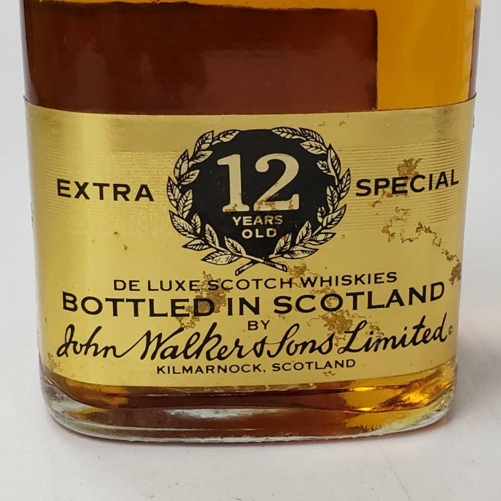 x/x/M104-602 酒 Johnnie Walker BLACK LABEL Old Scotch Whisky EXTRA 12 YEARS OLD SPECIAL ジョニーウォーカー ...