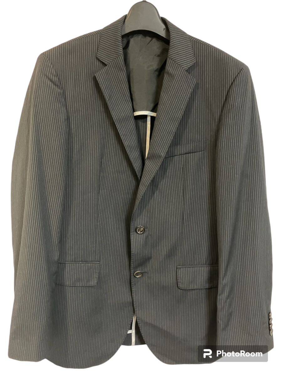 HUGO BOSS ヒューゴボス ジャケット サイズUK44 テーラードジャケット 長袖 ストライプ柄 ブラック(ジャケット、上着)｜売買され ...