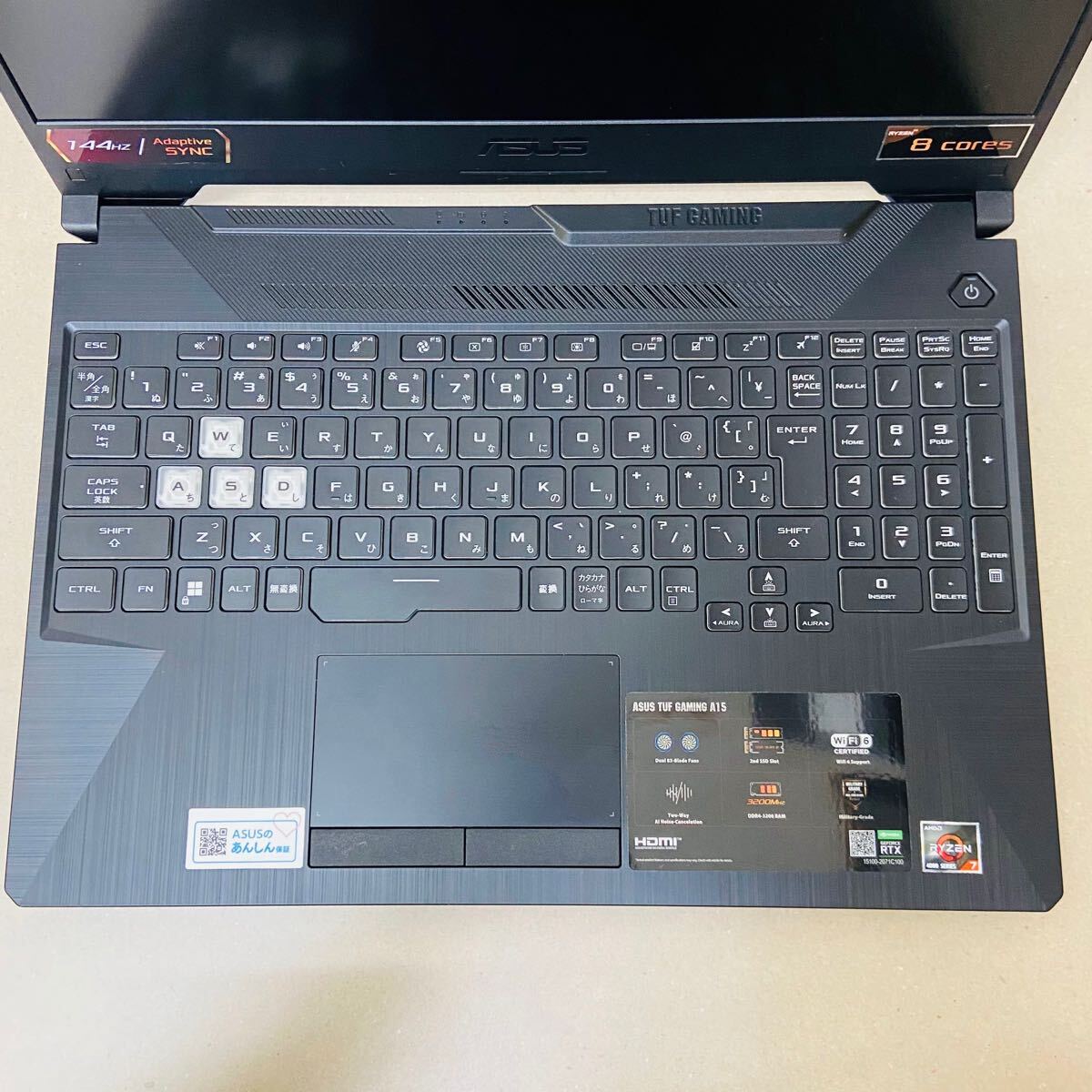 動作良好 ASUS TUF Gaming A15 FA506IC-R7R3050W11Y2 Ryzen 7 4800H 16GB ...