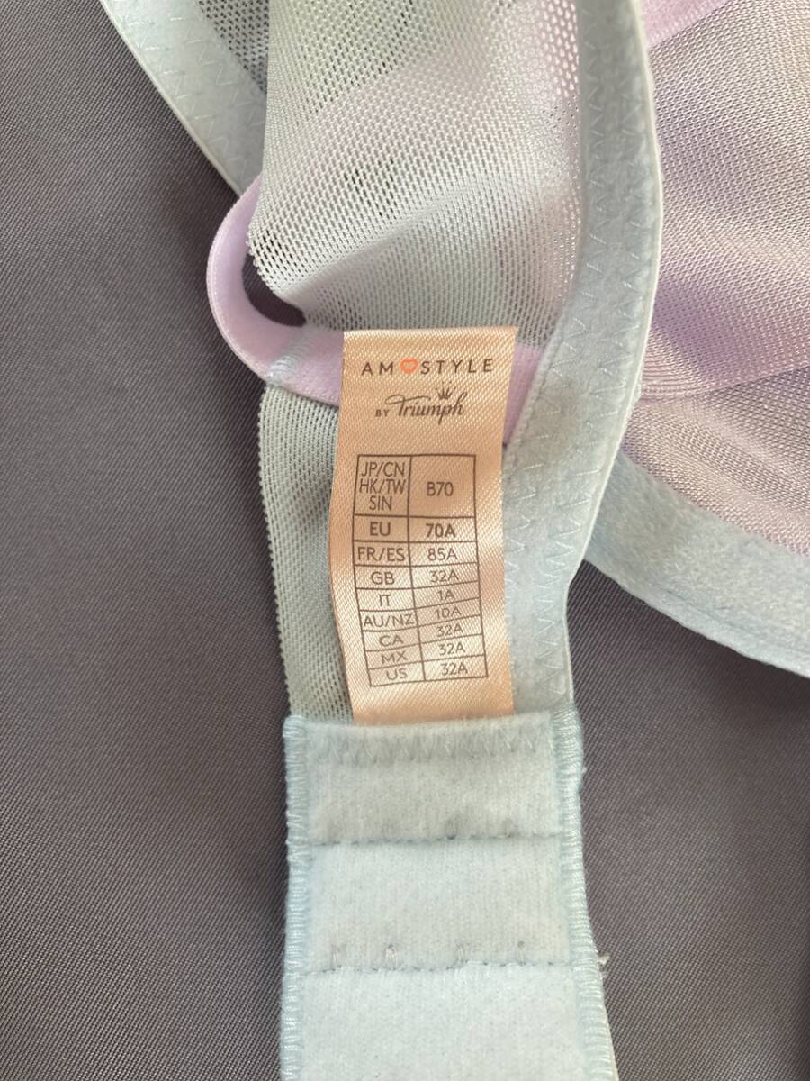 AMO STYLE BY Triumph アモスタイルトリンプ B70 ライトブルー系 ワイヤーブラ 10197960-M007 定価3990円 タグ付き(70)｜売買されたオークション情報 ...