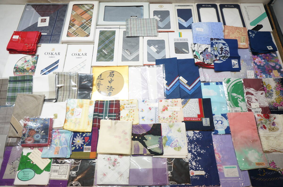 K22A 超大量 72枚 ハンカチ まとめ売り ungaro/pierre balmain/pierre cardin/PG BY PAOLO GUCCI/NAF NAF/宇野千代 他 保管品 ...