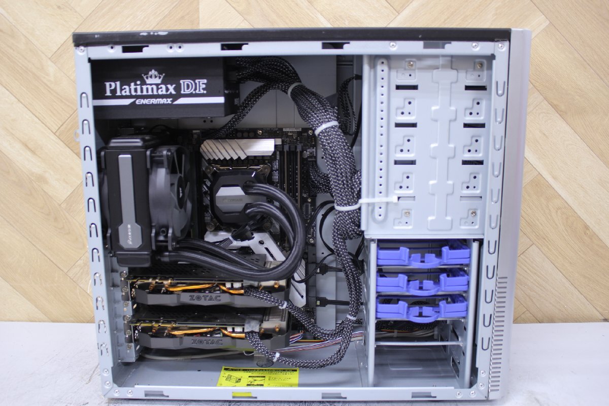 2K0326-22 EX.COMPUTER ゲーミングPC CORSAIR 水冷CPUクーラー 100V ZOTAC GTX1080 8GB 2枚 8GB Corei9-7940X 3 ...