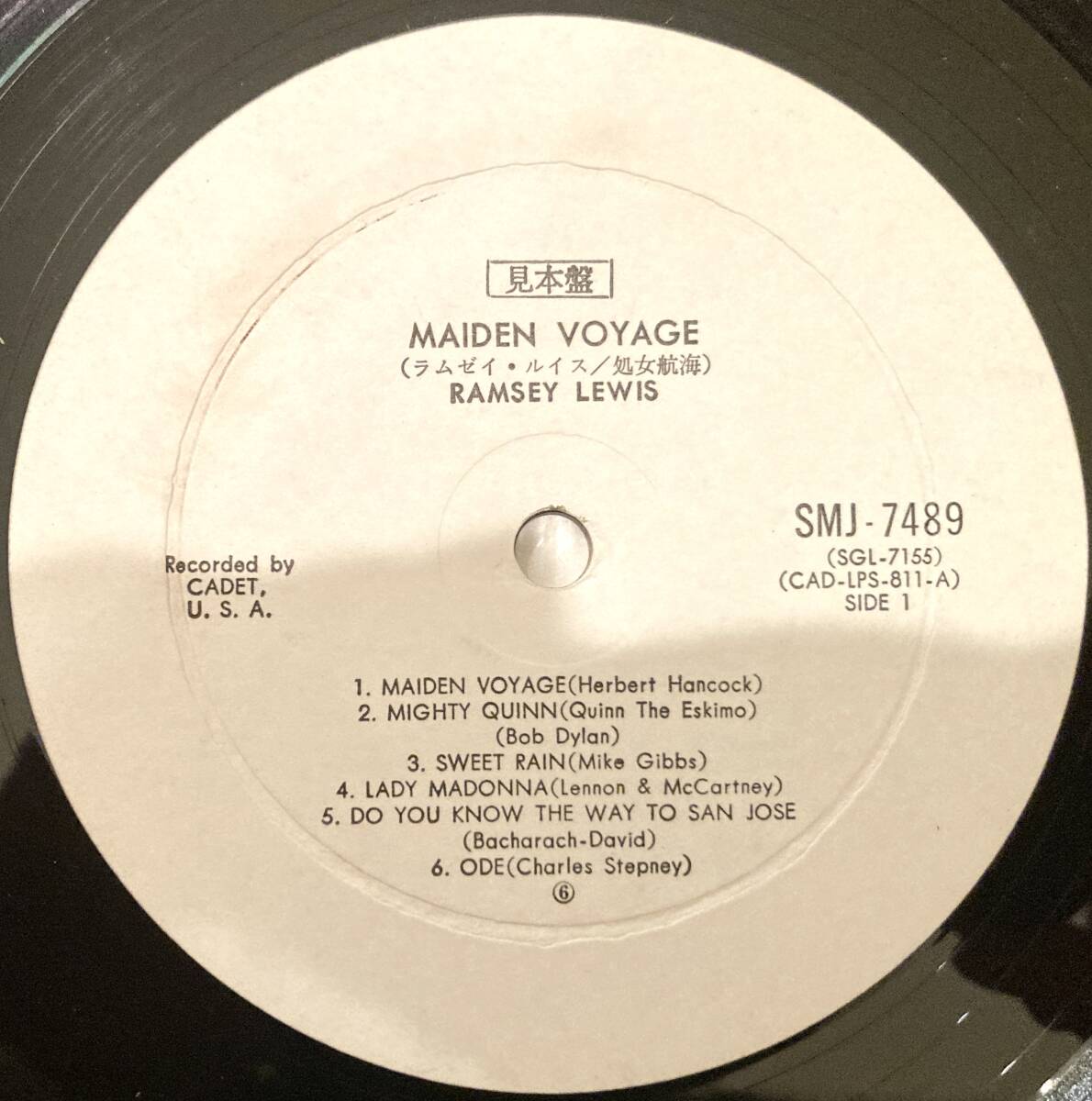 ジャケット傷み有/白サンプル盤 ラムゼイ ルイス Ramsey Lewis / Maiden Voyage Globe/SMJ-7489 1968 JPN VG+ JAZZ Charles ...