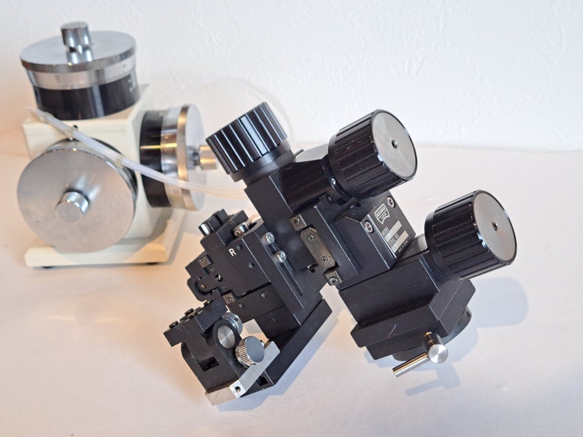 ナリシゲ NARISHIGE マイクロマニピュレーターセット MHW-30 MC-35 MICROMANIPULATOR 顕微鏡用(顕微鏡 ...