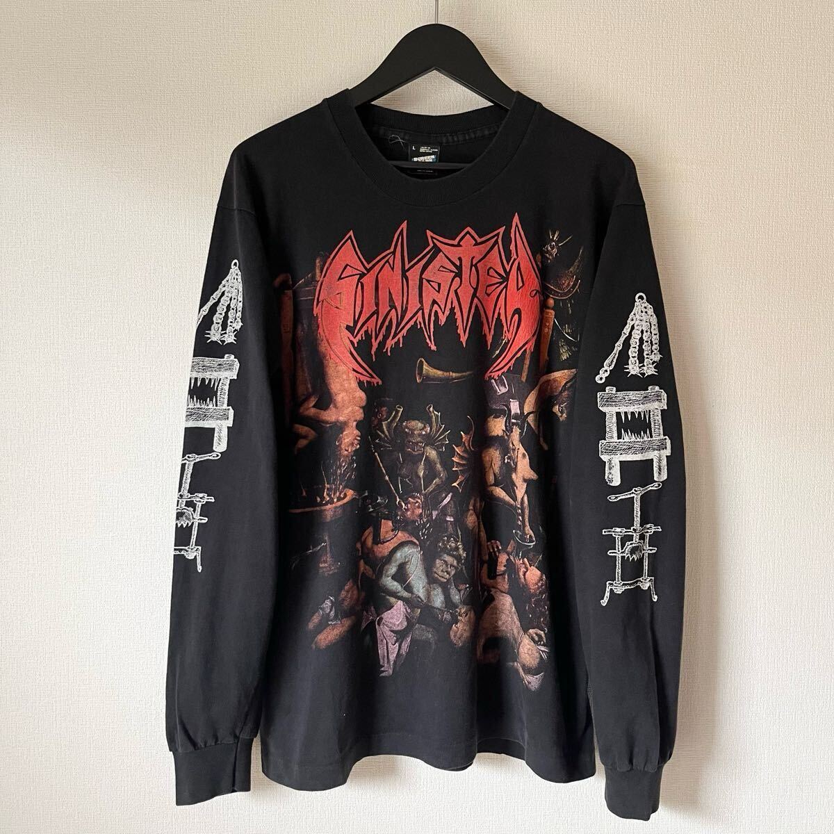 90s sinister vintage shirt OG obituary deicide cannibal corpse terrorizer death entombed napalm ...