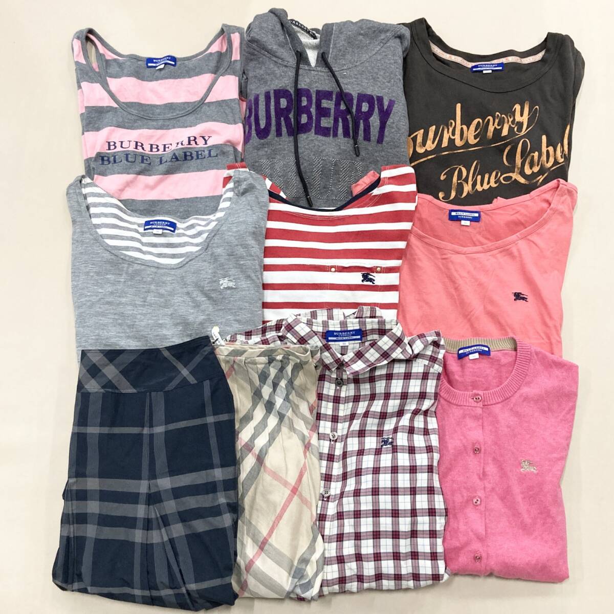 BURBERRY バーバリー 10点 まとめ商品 ノバチェック シャツ ボーダー スカート トップス サイズ38 レディース 卸 現状品 2kg(半袖シャツ)｜売買されたオークション情報 ...